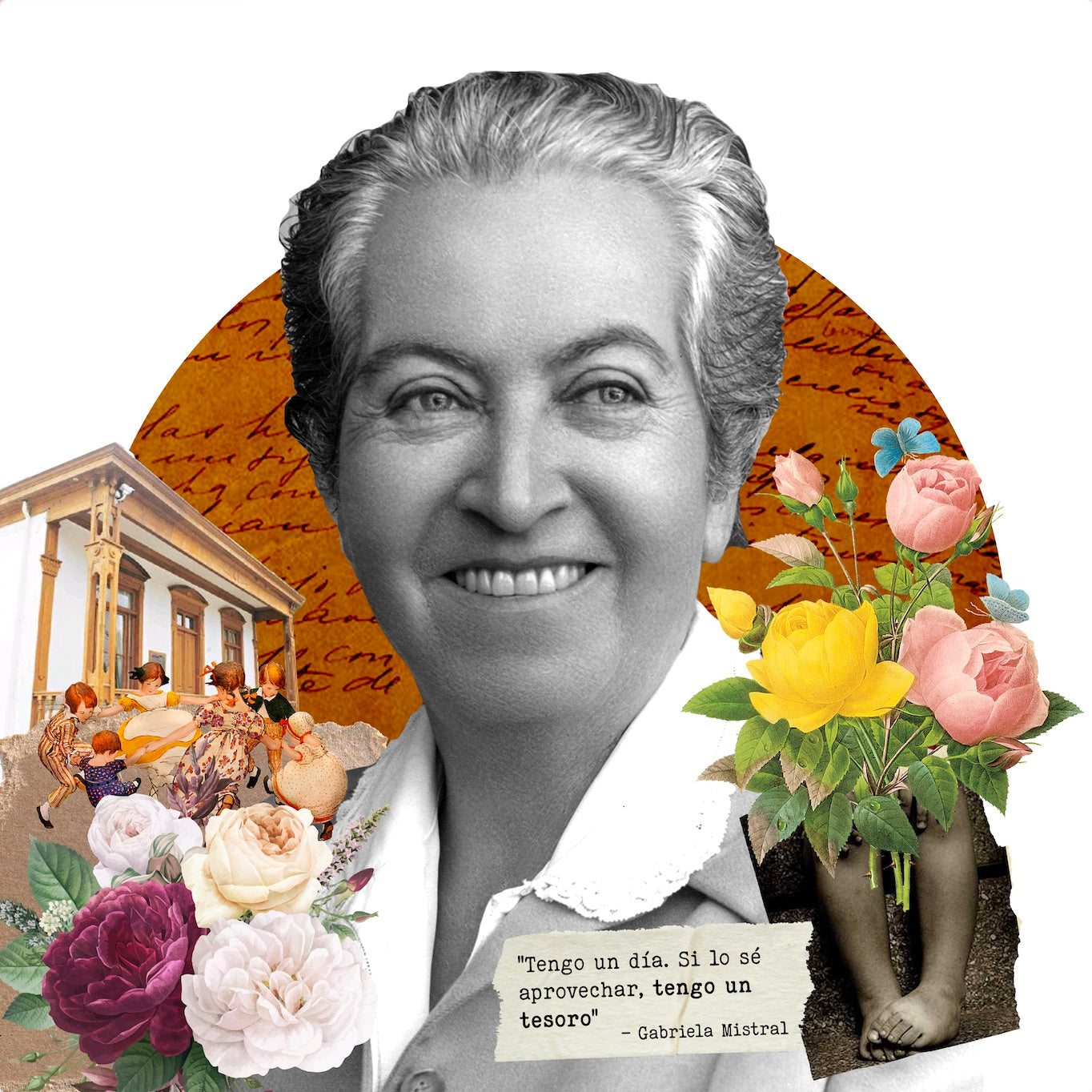 Cuadro Gabriela Mistral – Collagio - La cosa linda